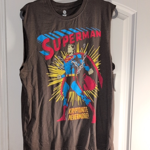 DC Comics | Shirts | Dc Comics Superman Brown Tank Top | Poshmark